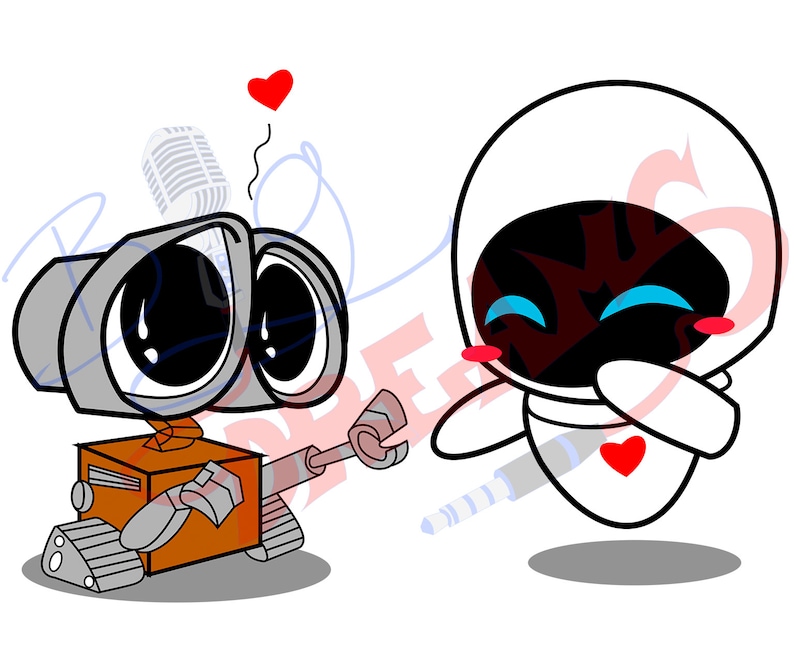Wall-e Y Eva / Ai EPS Pdf PNG SVG / Vector / Serigrafía Textil - Etsy