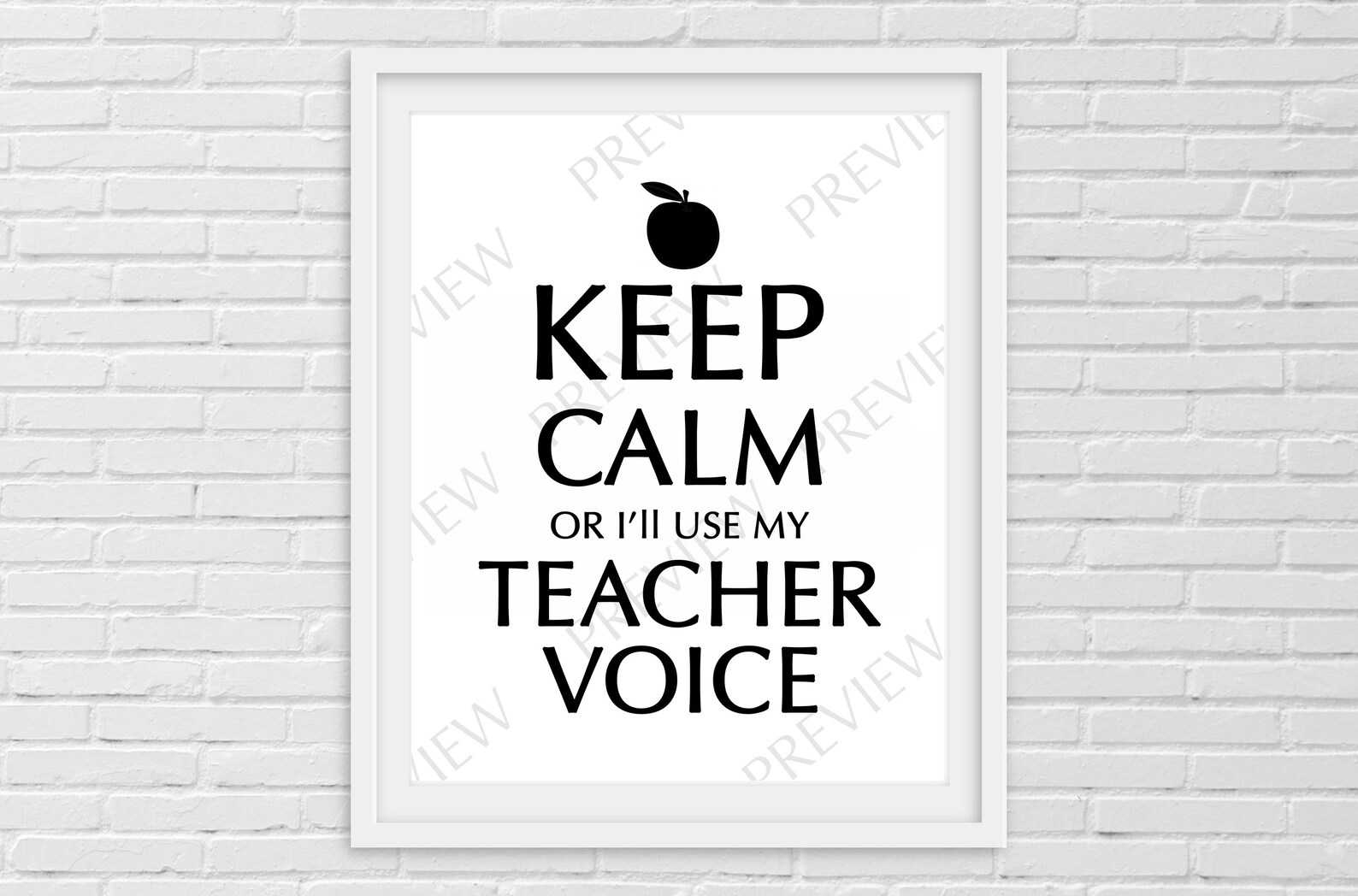 Keep Calm or I'll Use My Teacher Voice Printable Sign - Etsy