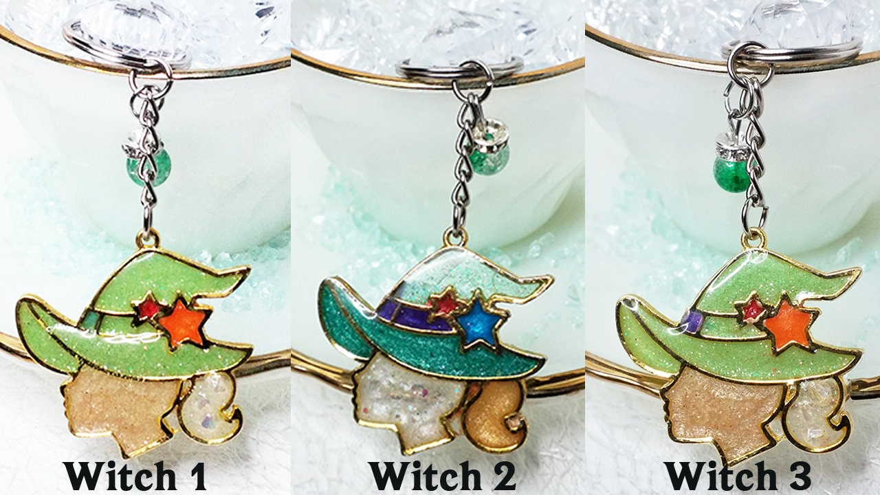 Witch Keychain Resin Keychain Women's Day Sale Gift for - Etsy