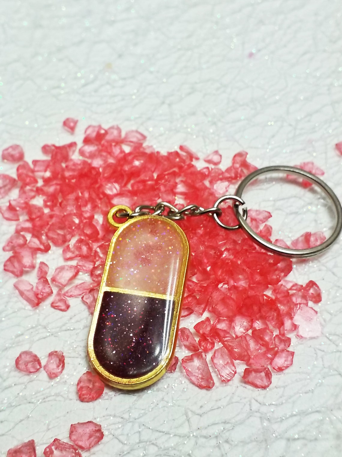 Yami Kawaii Yume Kawaii Menhara Pill Keychain Cute Blood Pill Resin ...