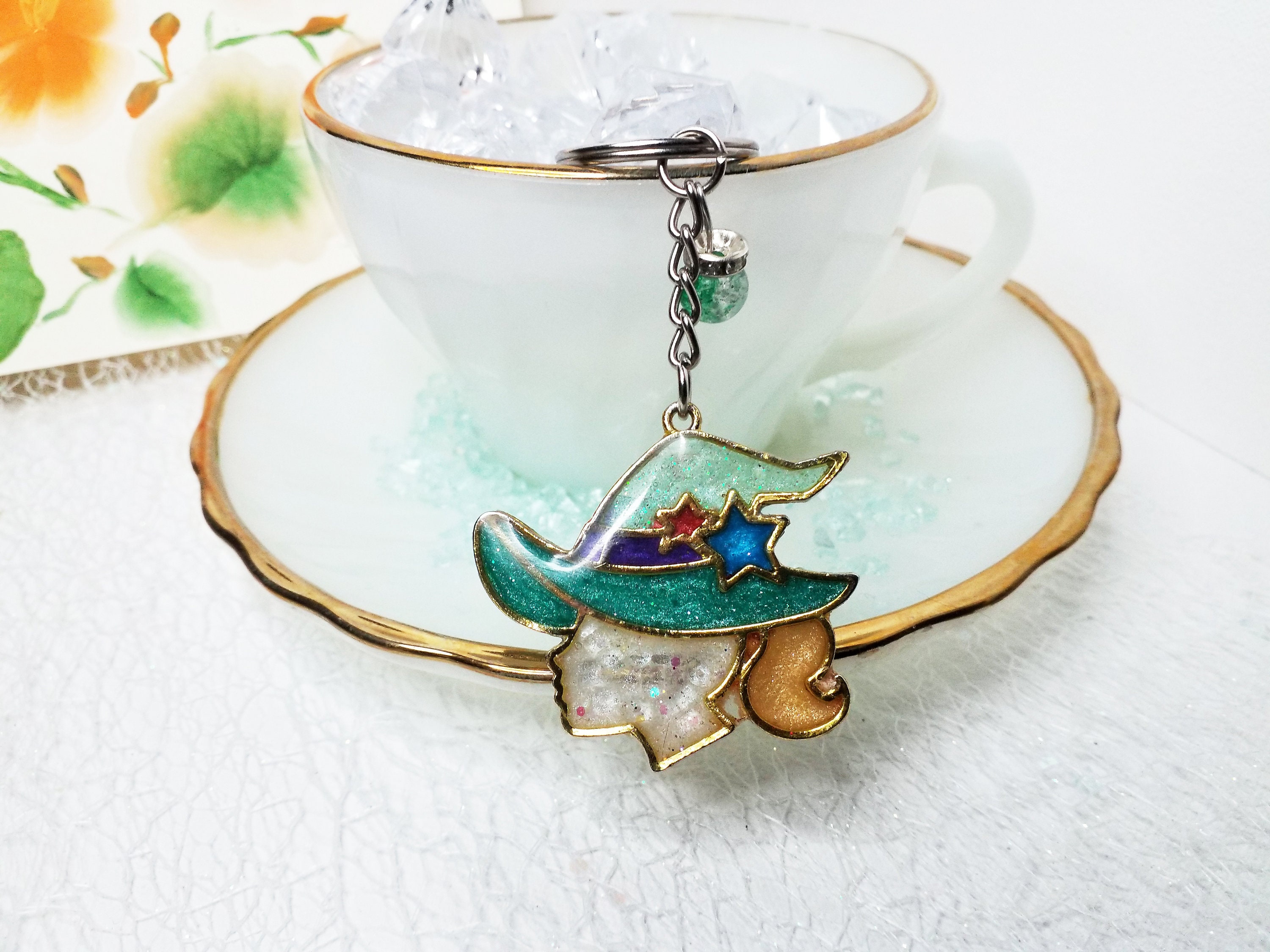 Witch Keychain Resin Keychain Women's Day Sale Gift for Her Anime ...