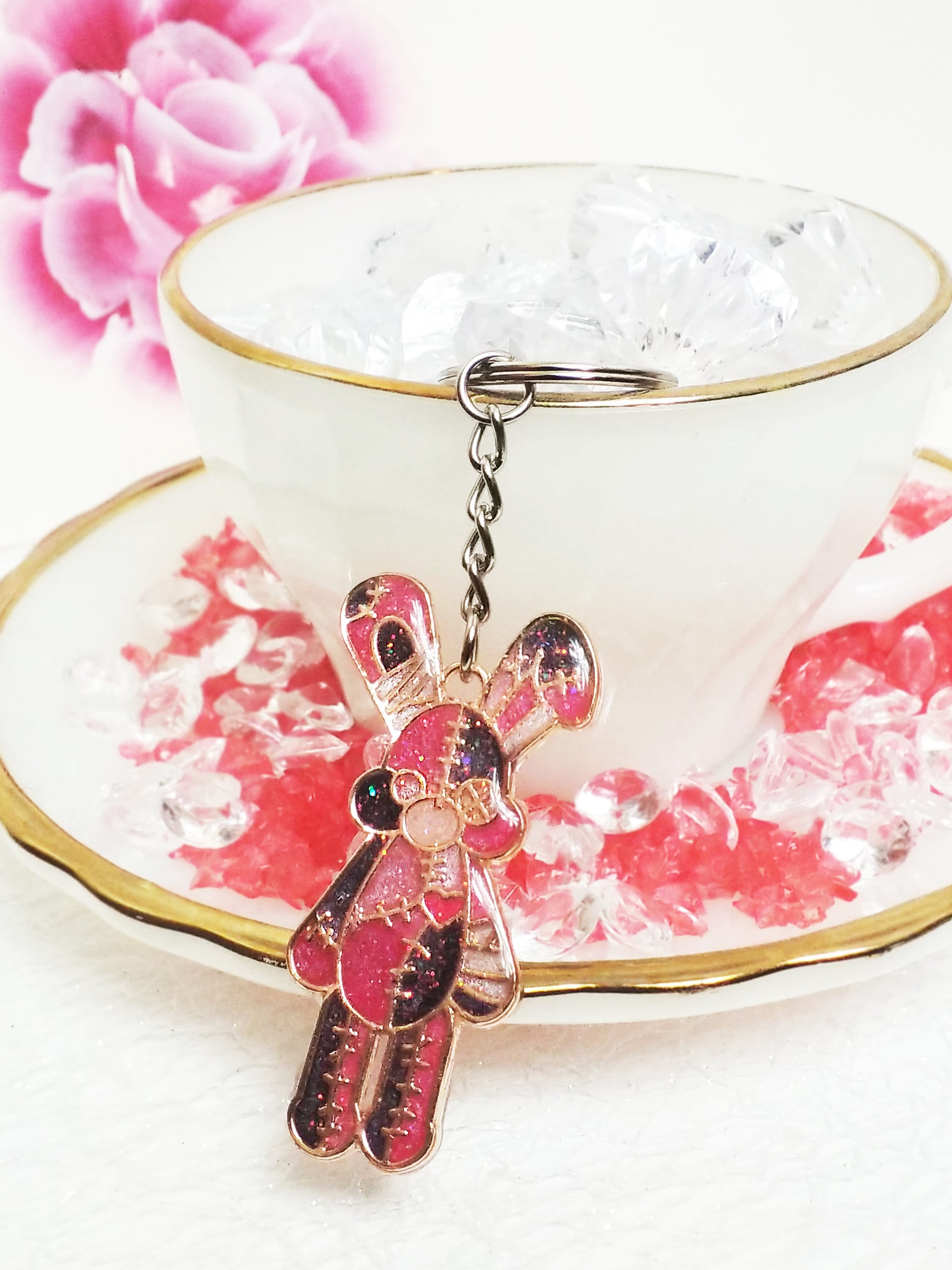 Yami Kawaii Yume Kawaii Menhara Broken Bunny Keychain Cute Usagi Resin ...