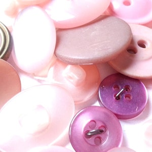 Lot 100 Mixed Assorted PINK Vintage & Newer Wholesale Bulk Buttons ...