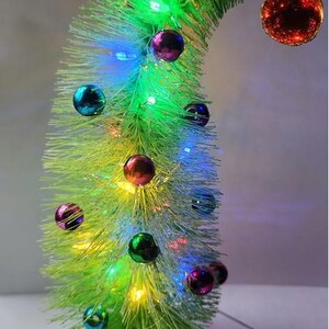 LED Light up GRINCH Custom Made 8" Mini Christmas TREE Holiday Xmas ...