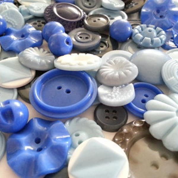 Blue Vintage Buttons - Etsy