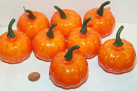 6pcs Mini Halloween Harvest Artificial Pumpkins Miniature Fall - Etsy