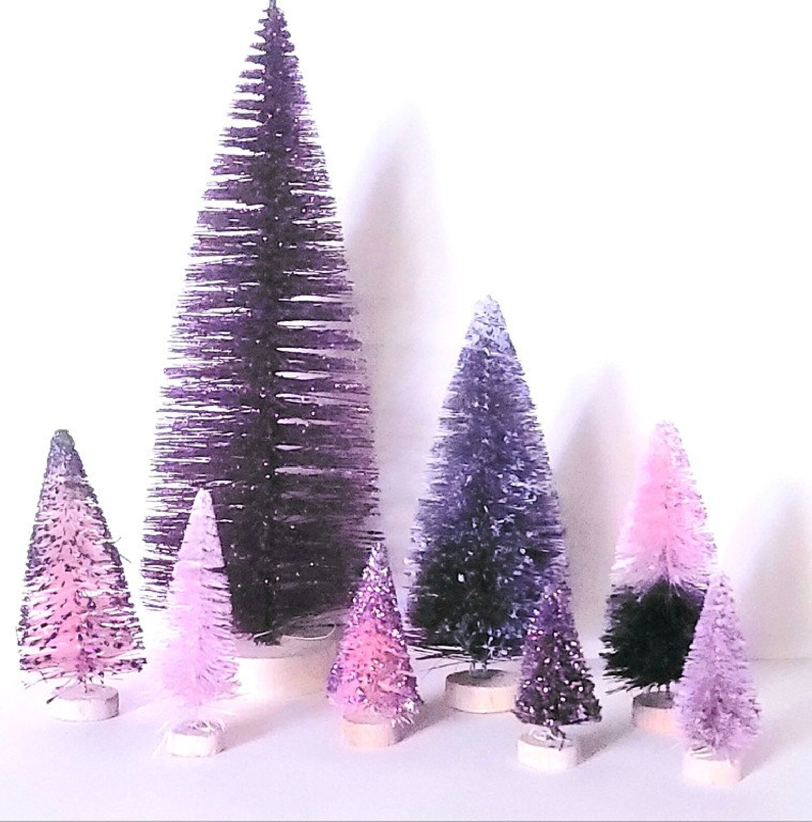 8pc Magical STARRY NIGHT Midnight Blue Silver Flocked Mini | Etsy