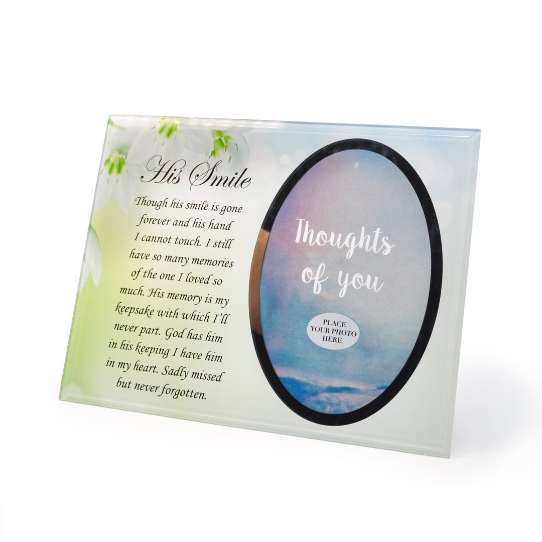 His Smile....photo Frame Though of You Memorial Keepsake - Etsy