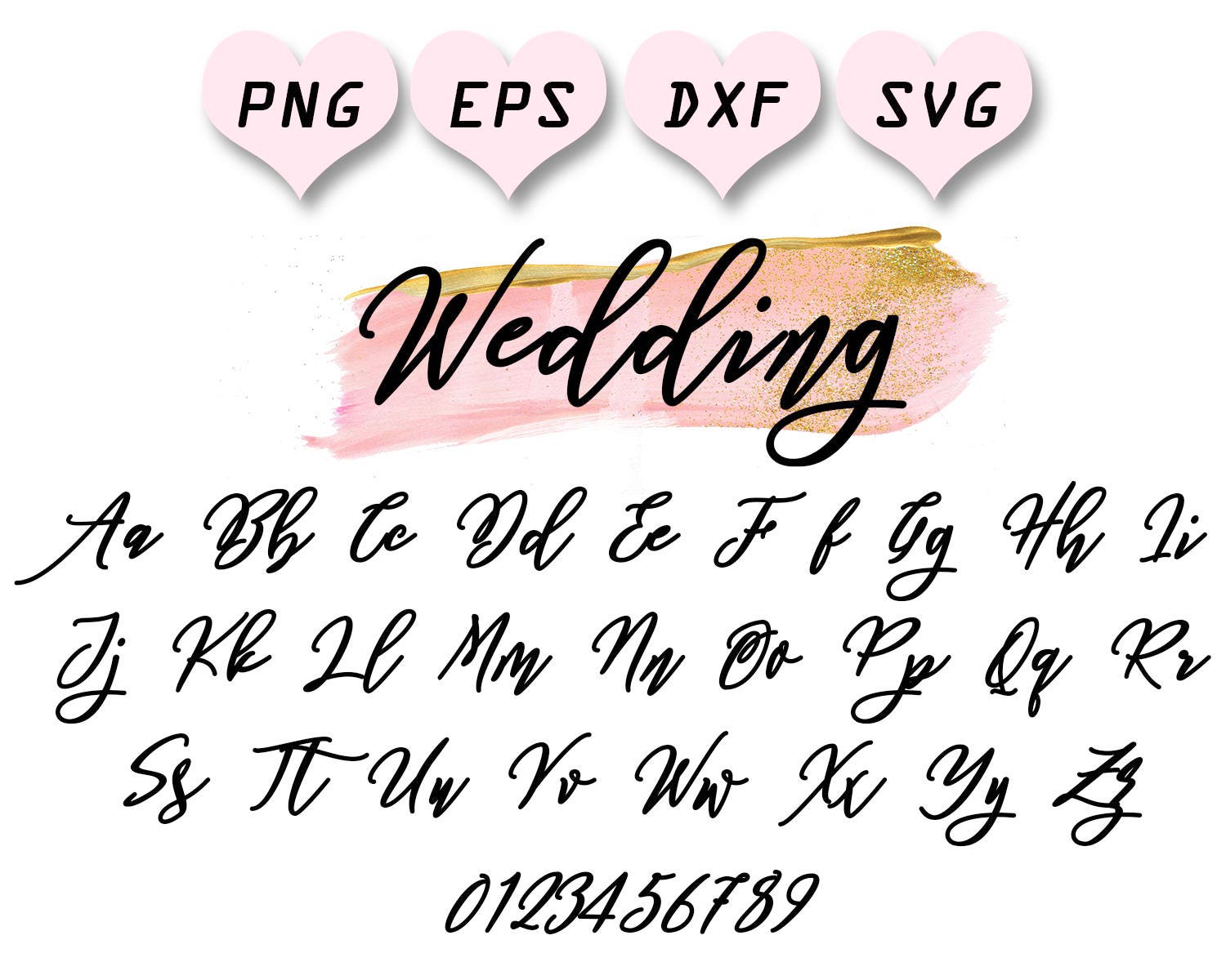 Caligrafía de la boda letras de la boda caligrafía svg | Etsy
