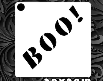 Boo Stencil | Etsy