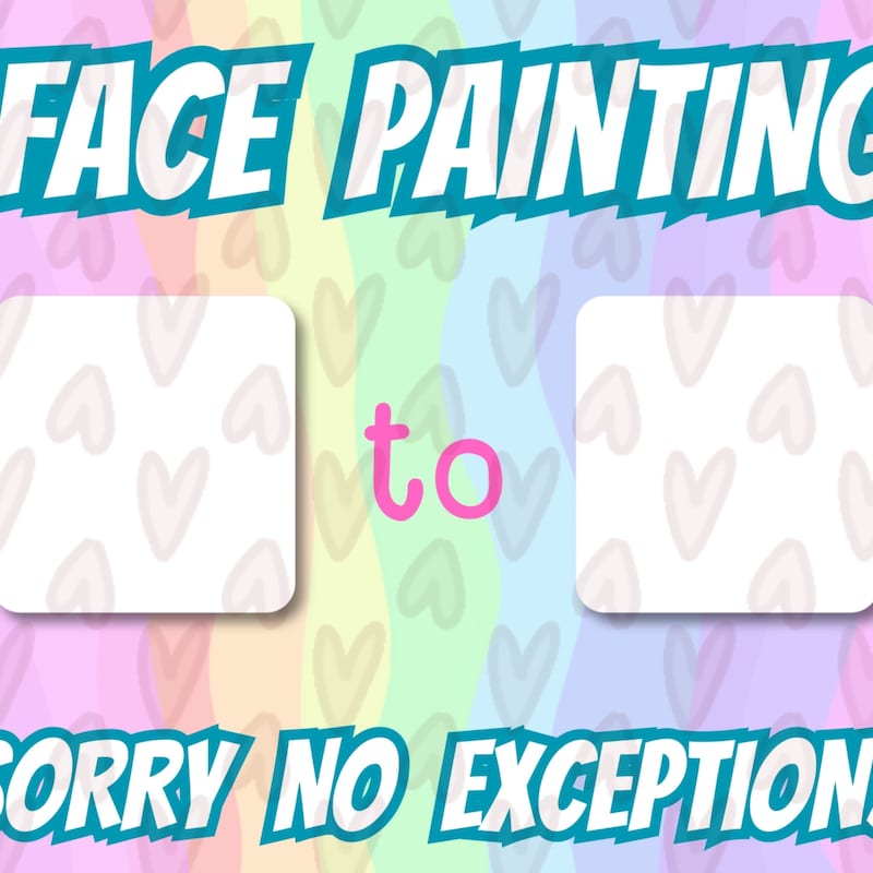 Face Paint Sign - Etsy