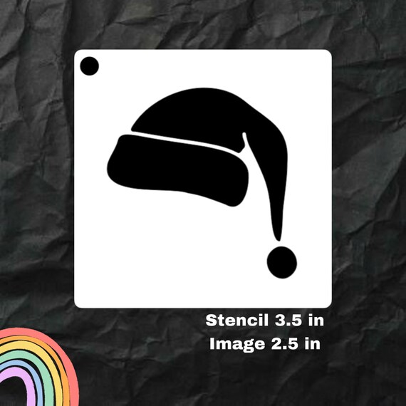 Santa Hat Face Painting Stencil - Etsy