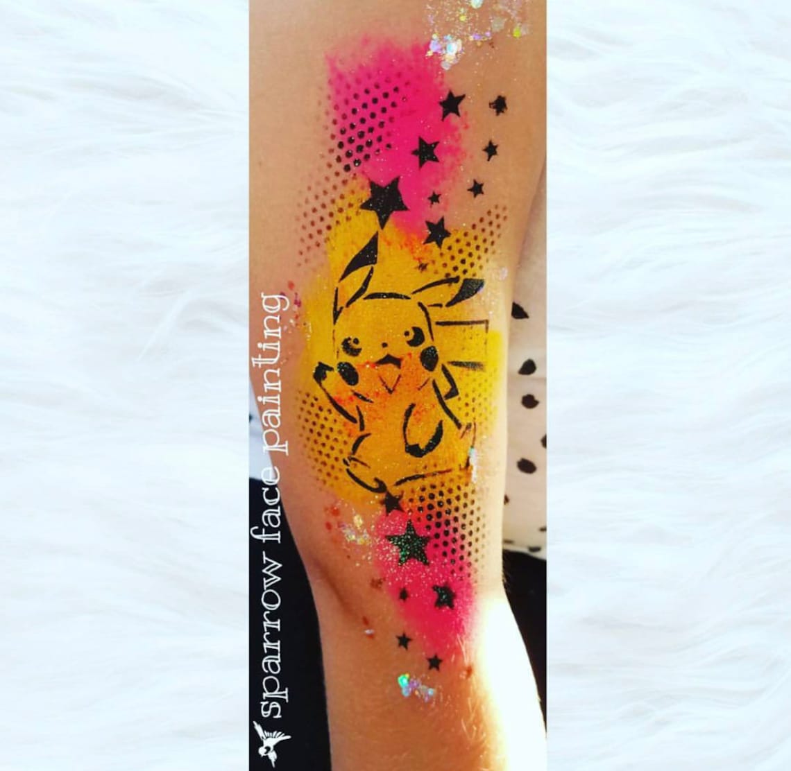 Pika Pika Face Painting Stencil - Etsy