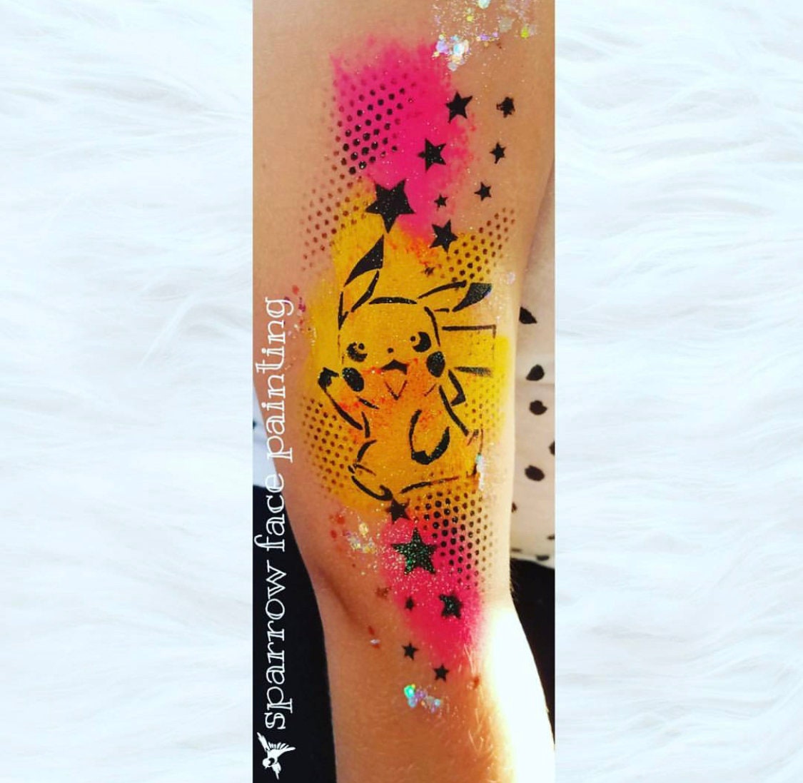 Pika Pika Face Painting Stencil - Etsy