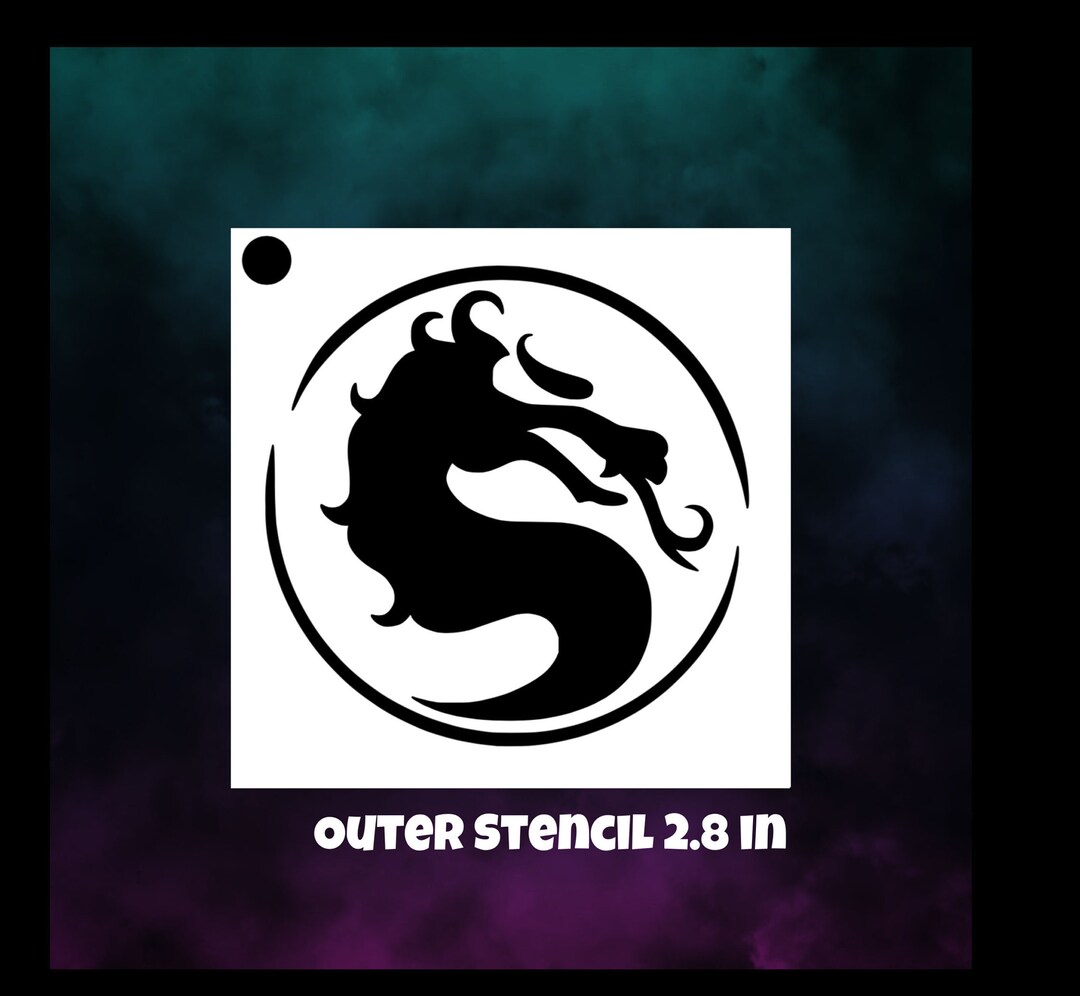 Fight Dragon Face Painting Stencil - Etsy