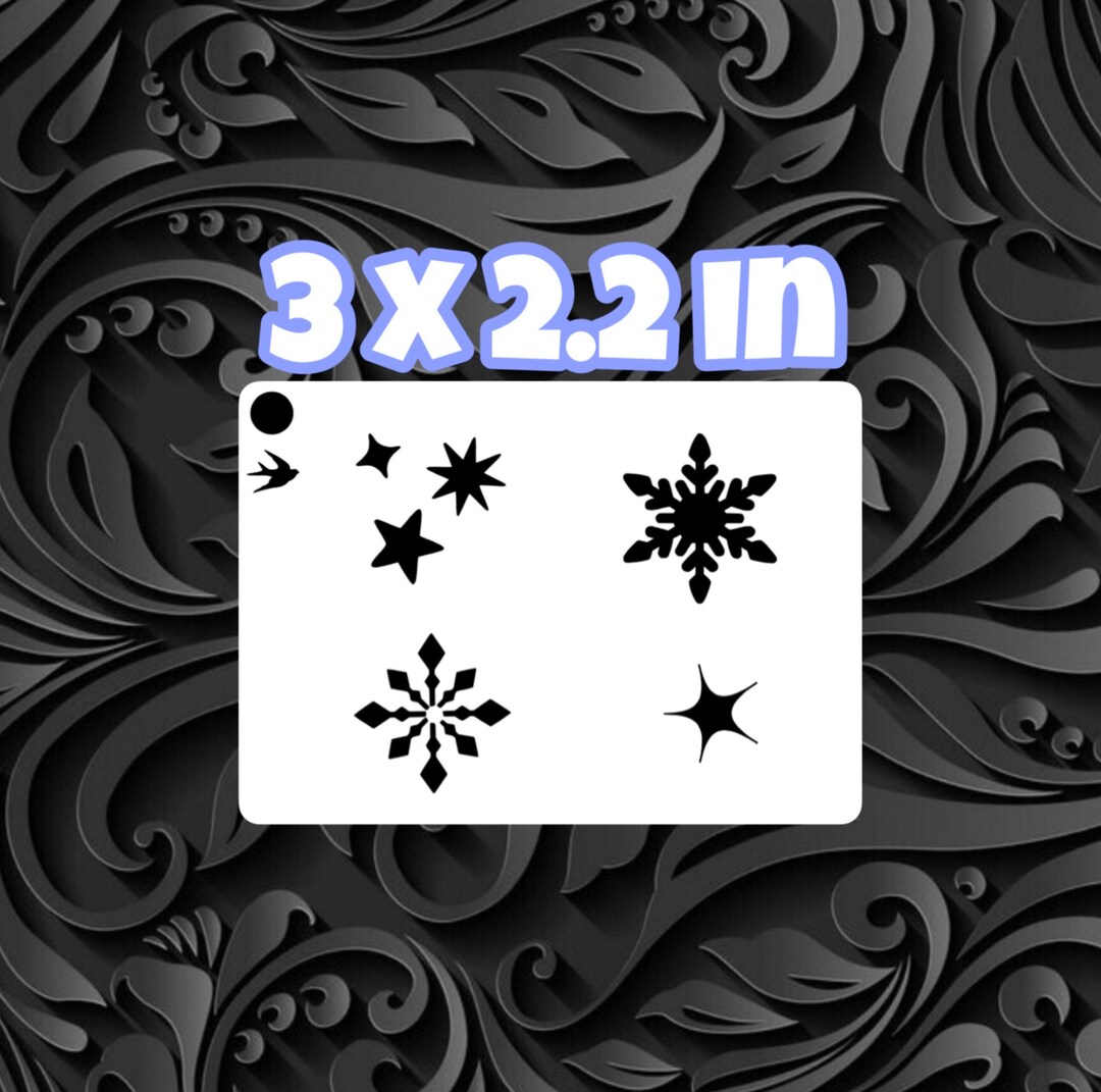 Frozen Snowflake Bits Face Painting Stencil - Etsy