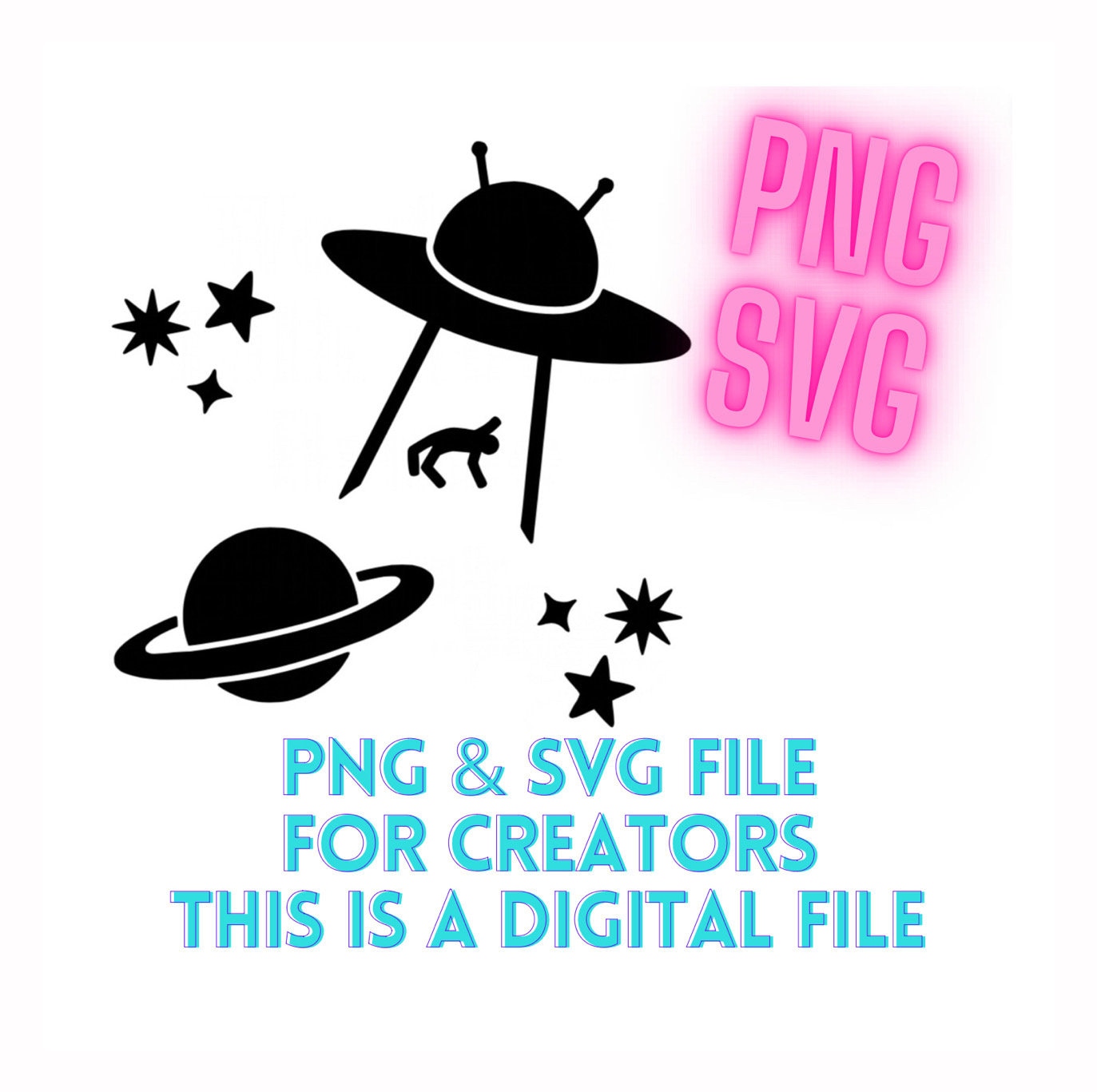 UFO Digital PNG/SVG File - Etsy