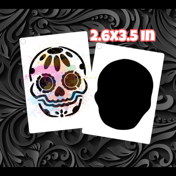Day of the Dead Face Stencil - Etsy