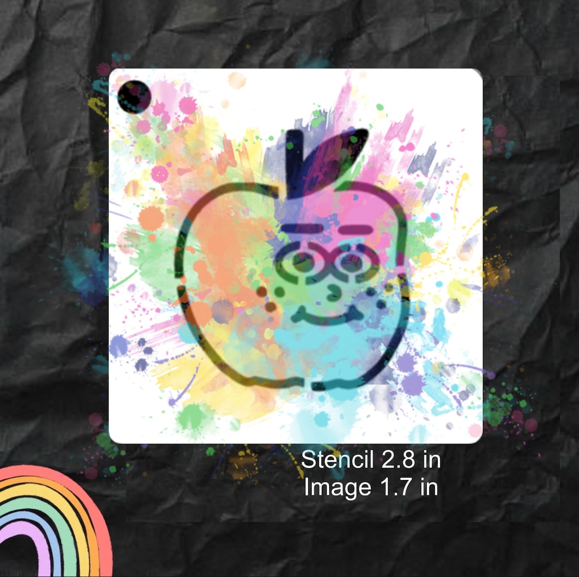 Apple Face Painting Stencil - Etsy