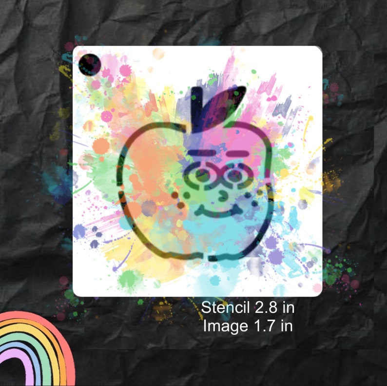 Apple Face Painting Stencil - Etsy