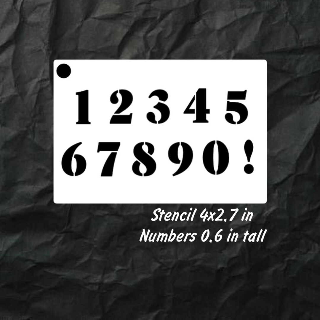 Numeric Face Painting Stencil - Etsy