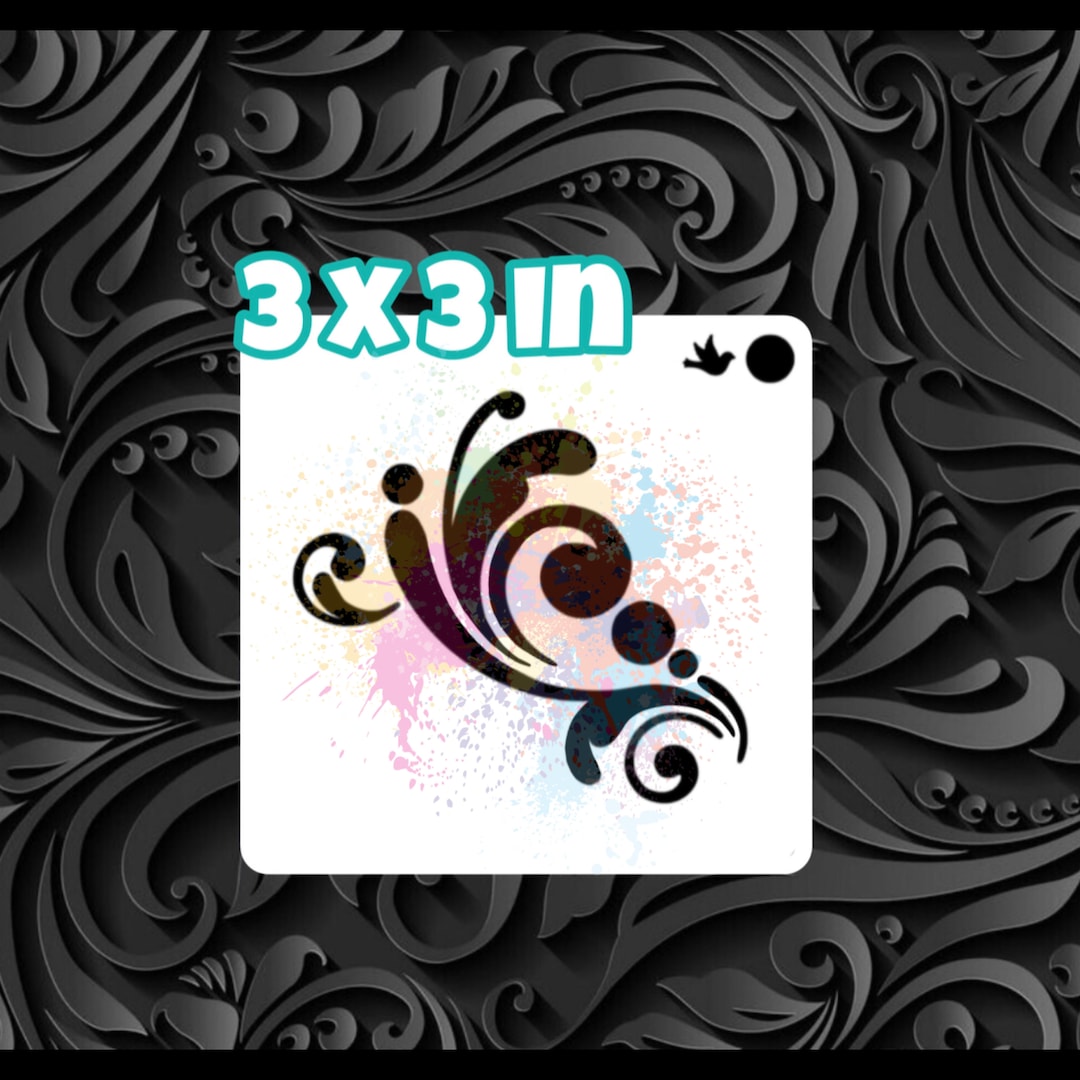 Fancy Swirl Face Painting Stencil - Etsy