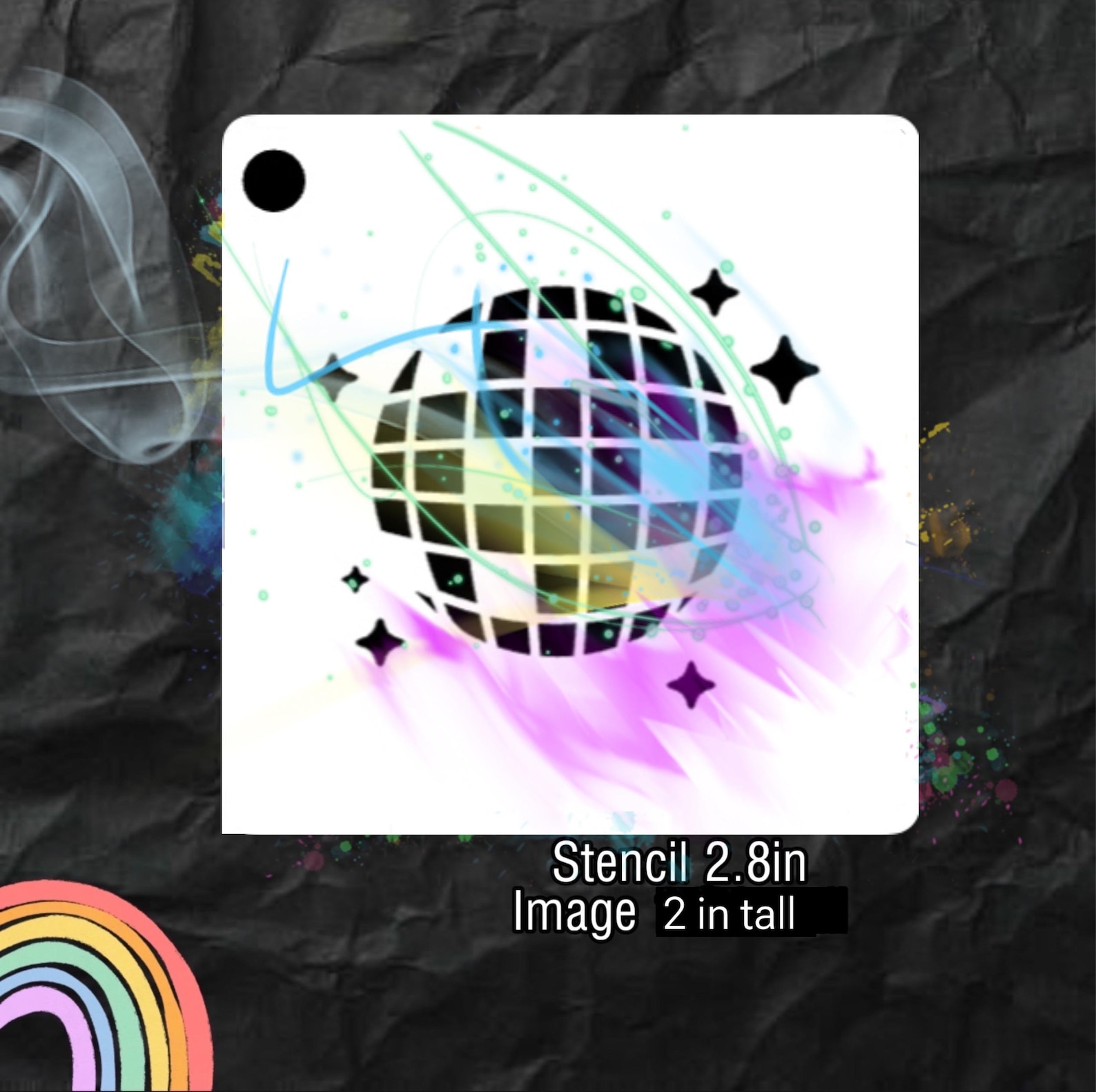 Disco Ball Face Paint Stencil - Etsy