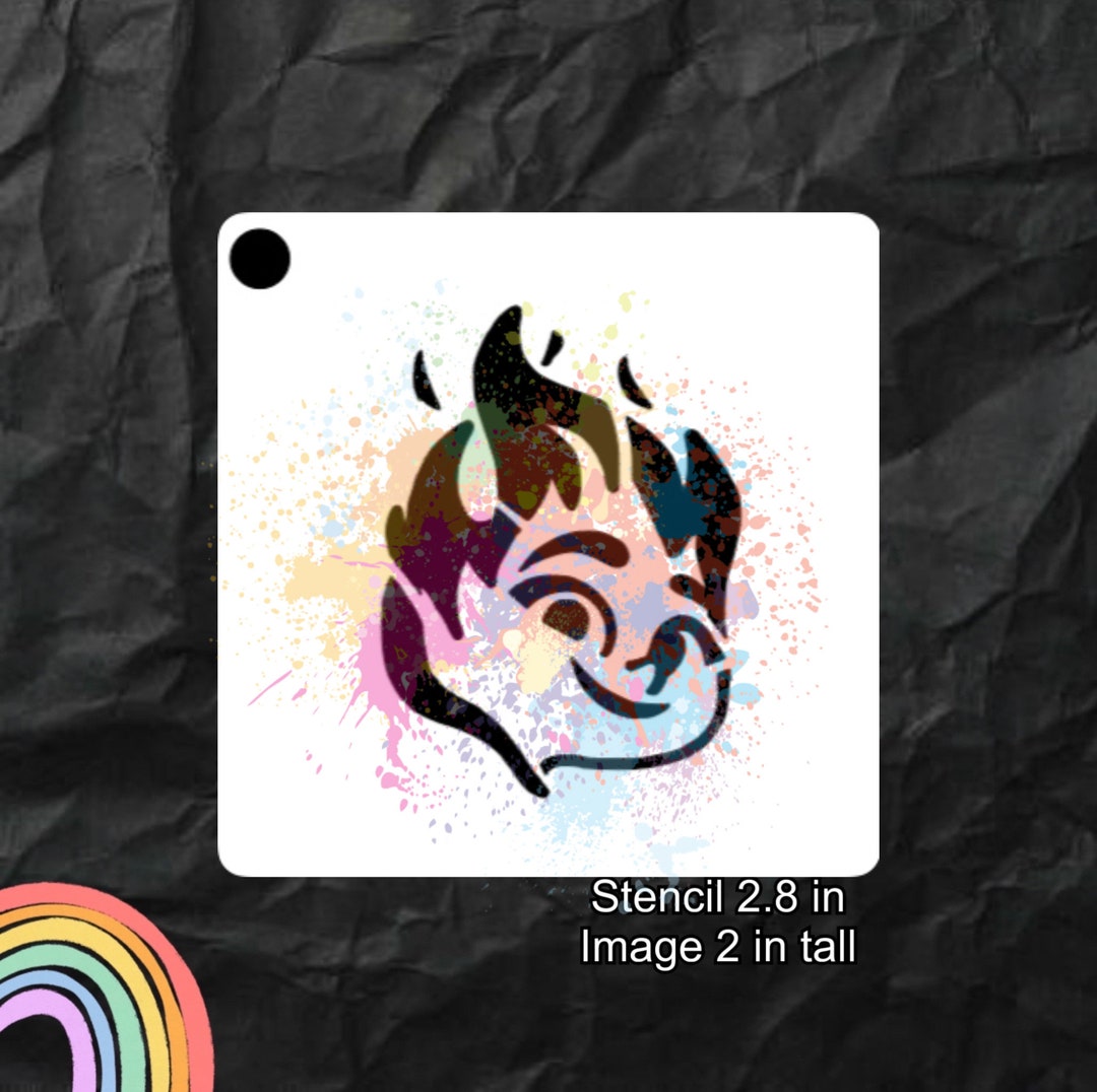Fire Girl Face Painting Stencil - Etsy