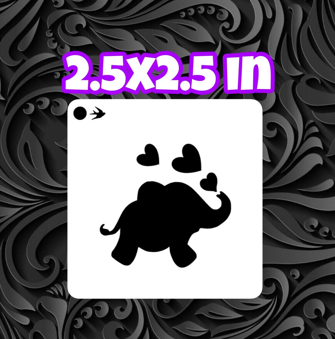 Elephant Face Painting Stencil - Etsy