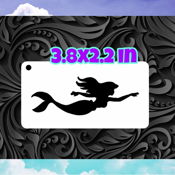 Mermaid Swimmer Face Painting Stencil | Etsy