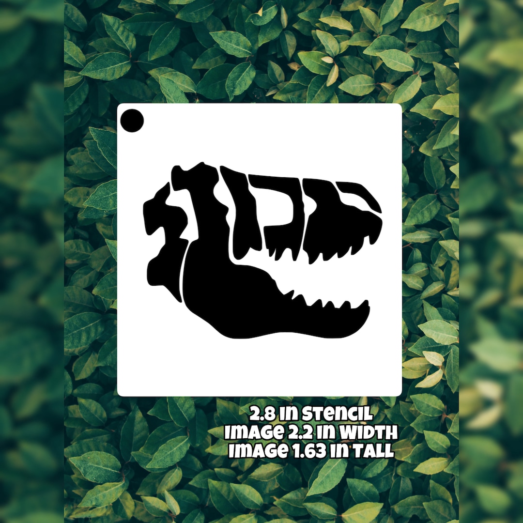 T-rex Skull Stencil - Etsy