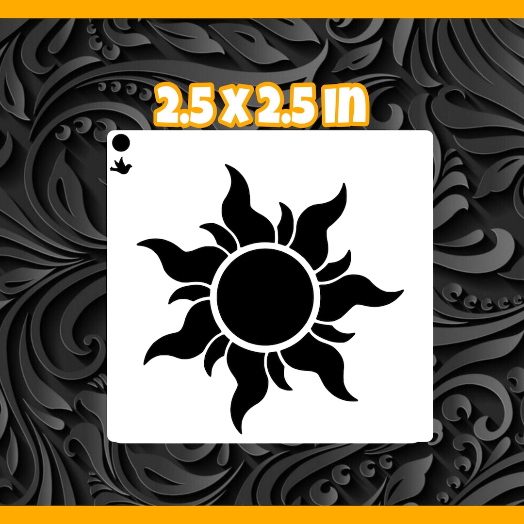 Sunburst Face Painting Stencil - Etsy