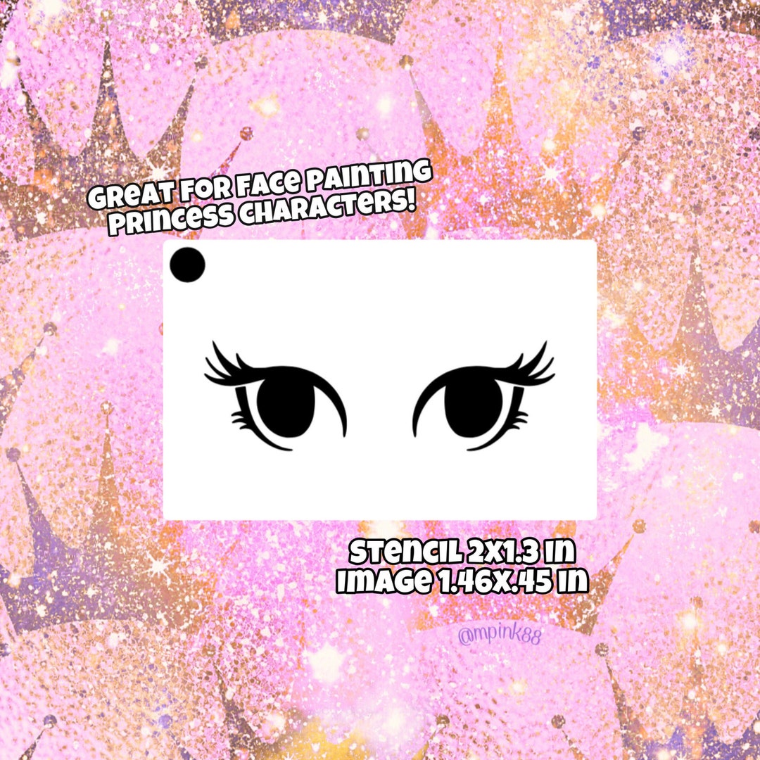 Fast Princess Eyes Face Painting Stencil - Etsy