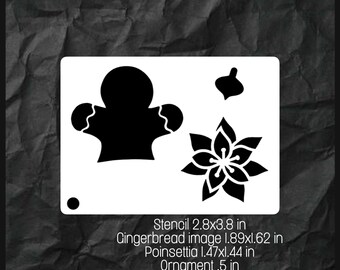 Gingerbread Face Stencil | Etsy