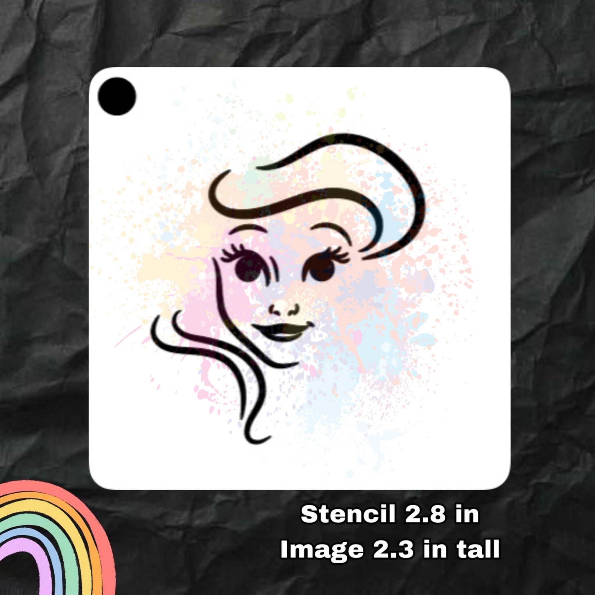 Princess Face Face Painting Stencil - Etsy