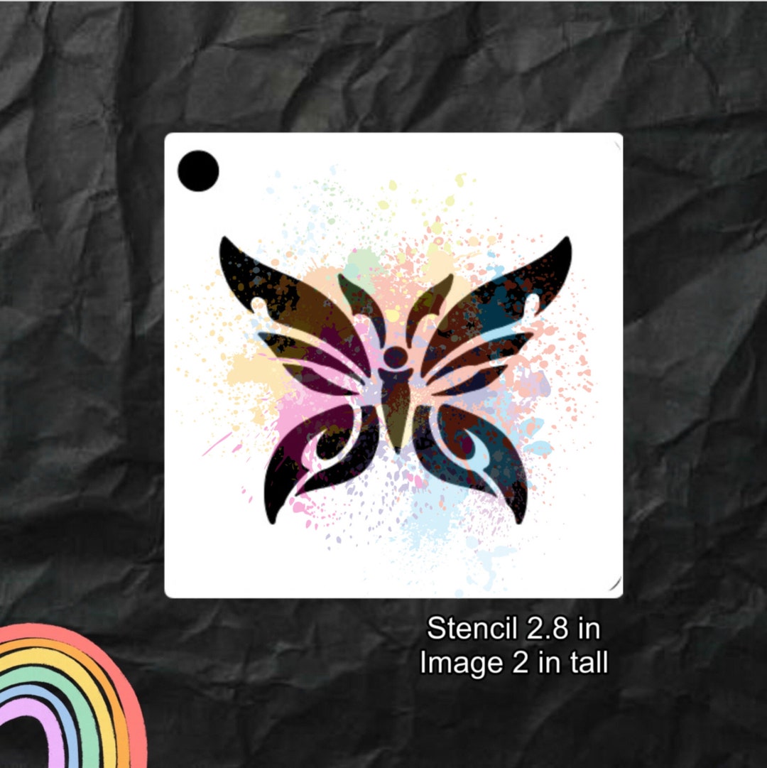 Tribal Butterfly Face Painting Stencil - Etsy