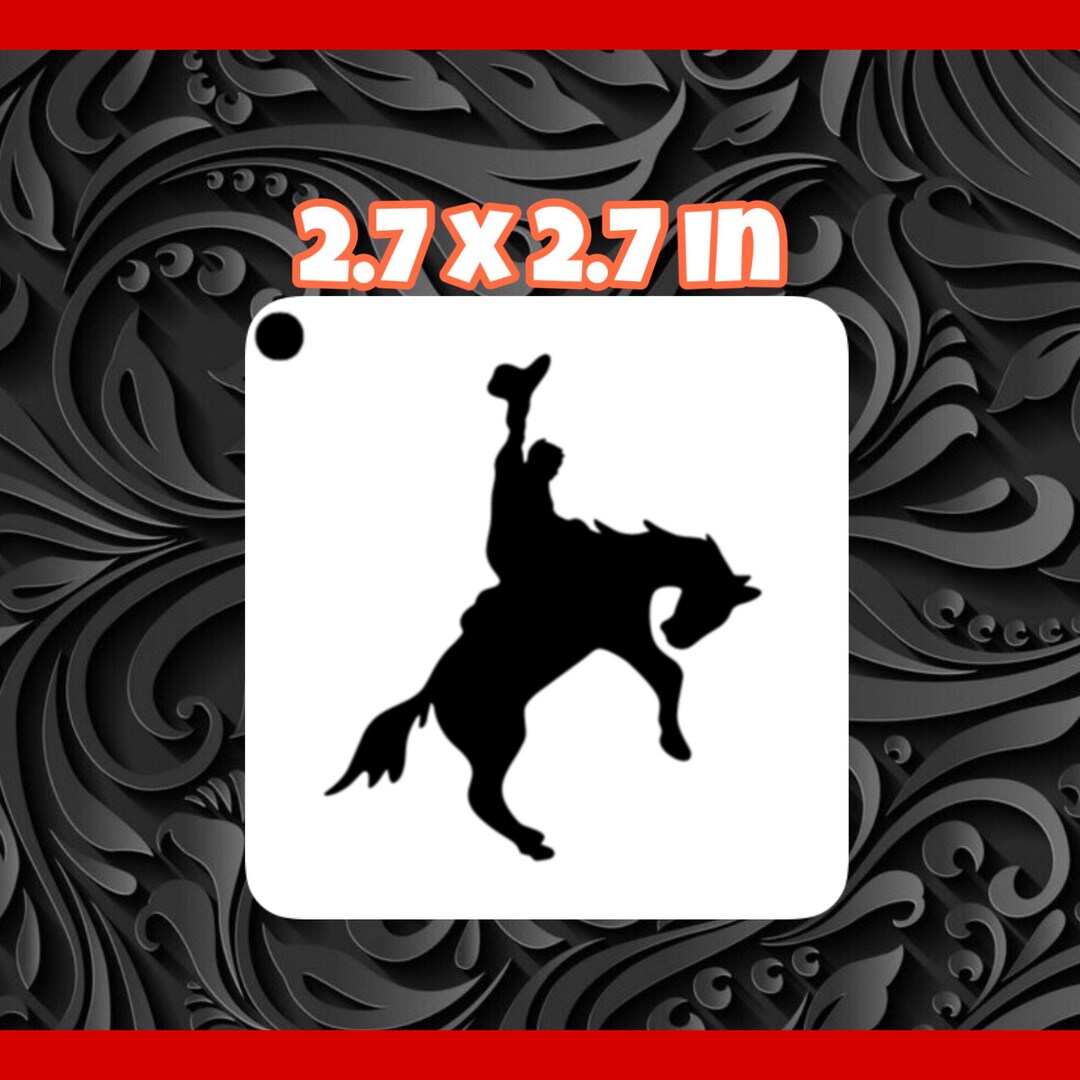 Rodeo Rider Face Painting Stencil - Etsy