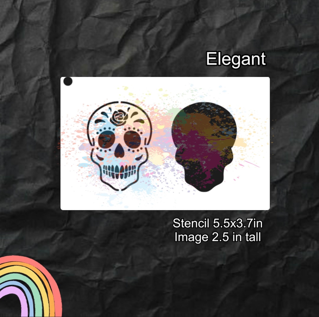 Day of Dead Face Painting Stencil - Etsy
