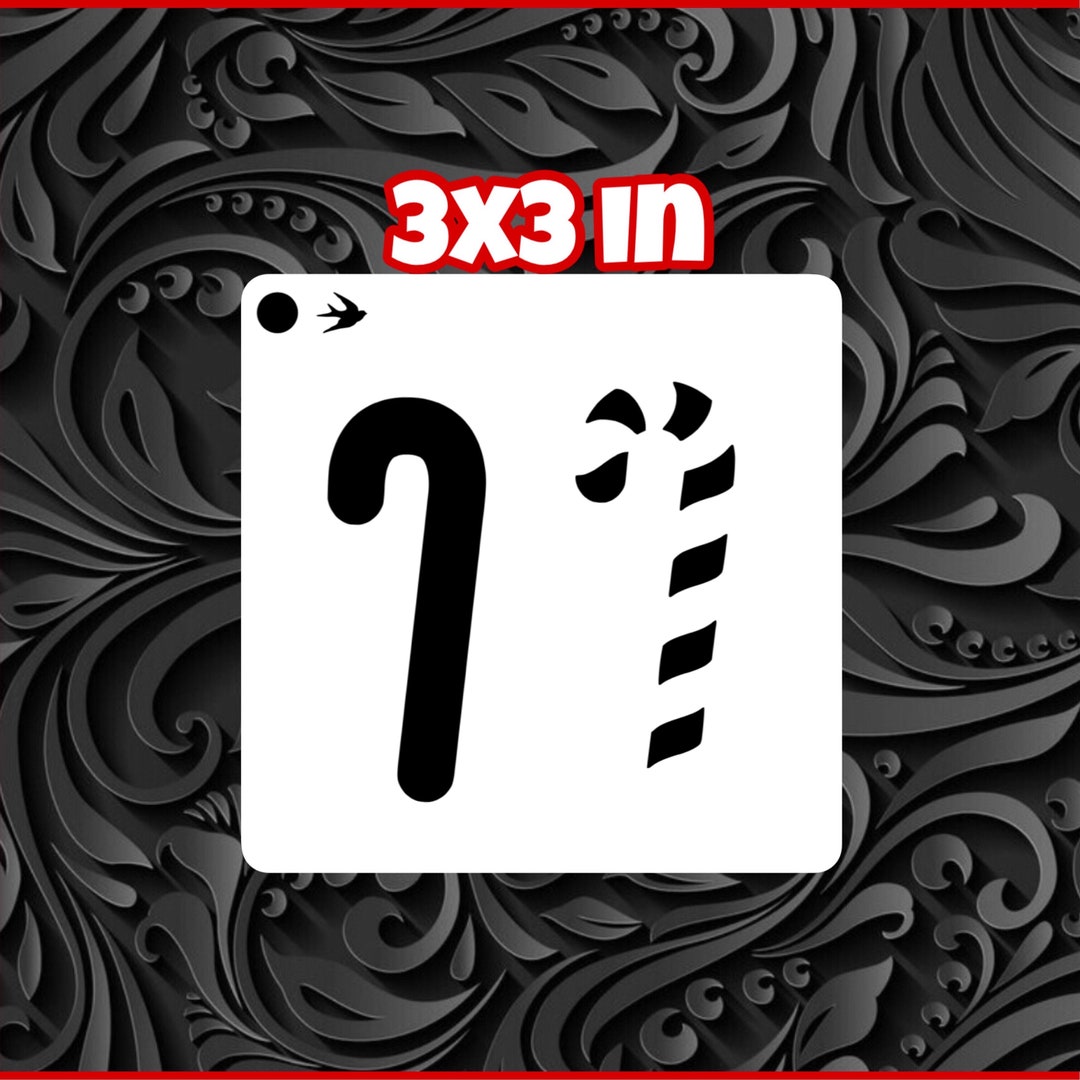 Candy Cane Face Painting Stencil - Etsy