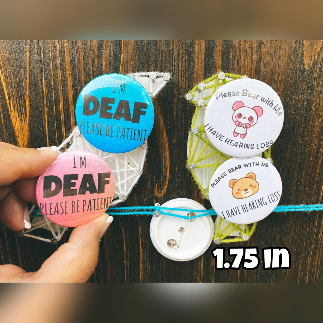 Buy Deaf/hearing Loss Button Pins Online in India - Etsy