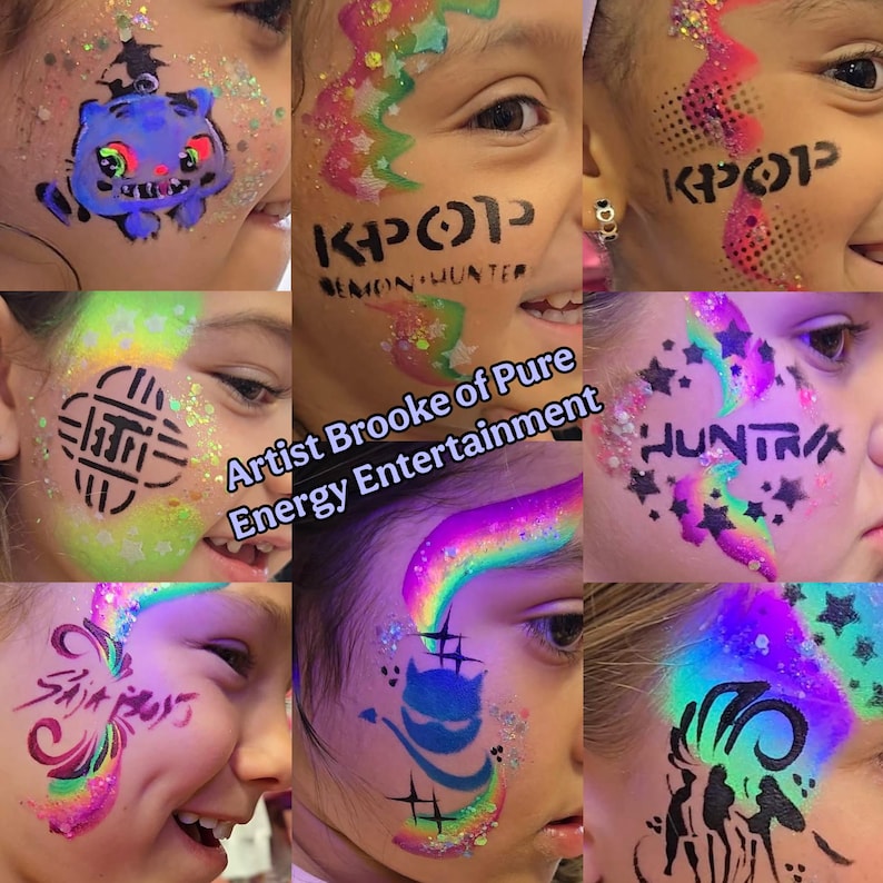 K Fan Girl Pop Face Painting Stencils - Etsy
