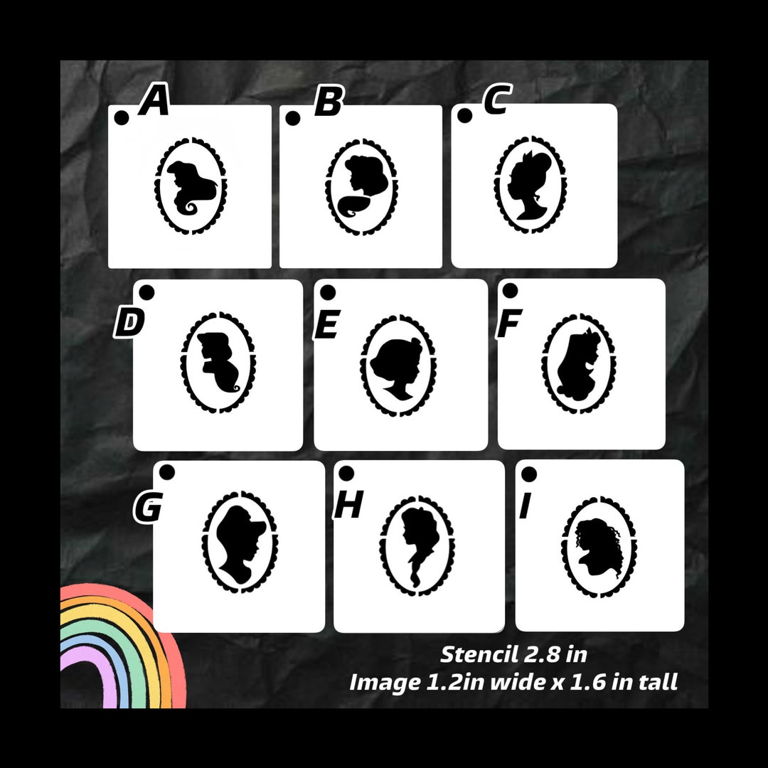 Princess Gem Face Painting Stencil - Etsy