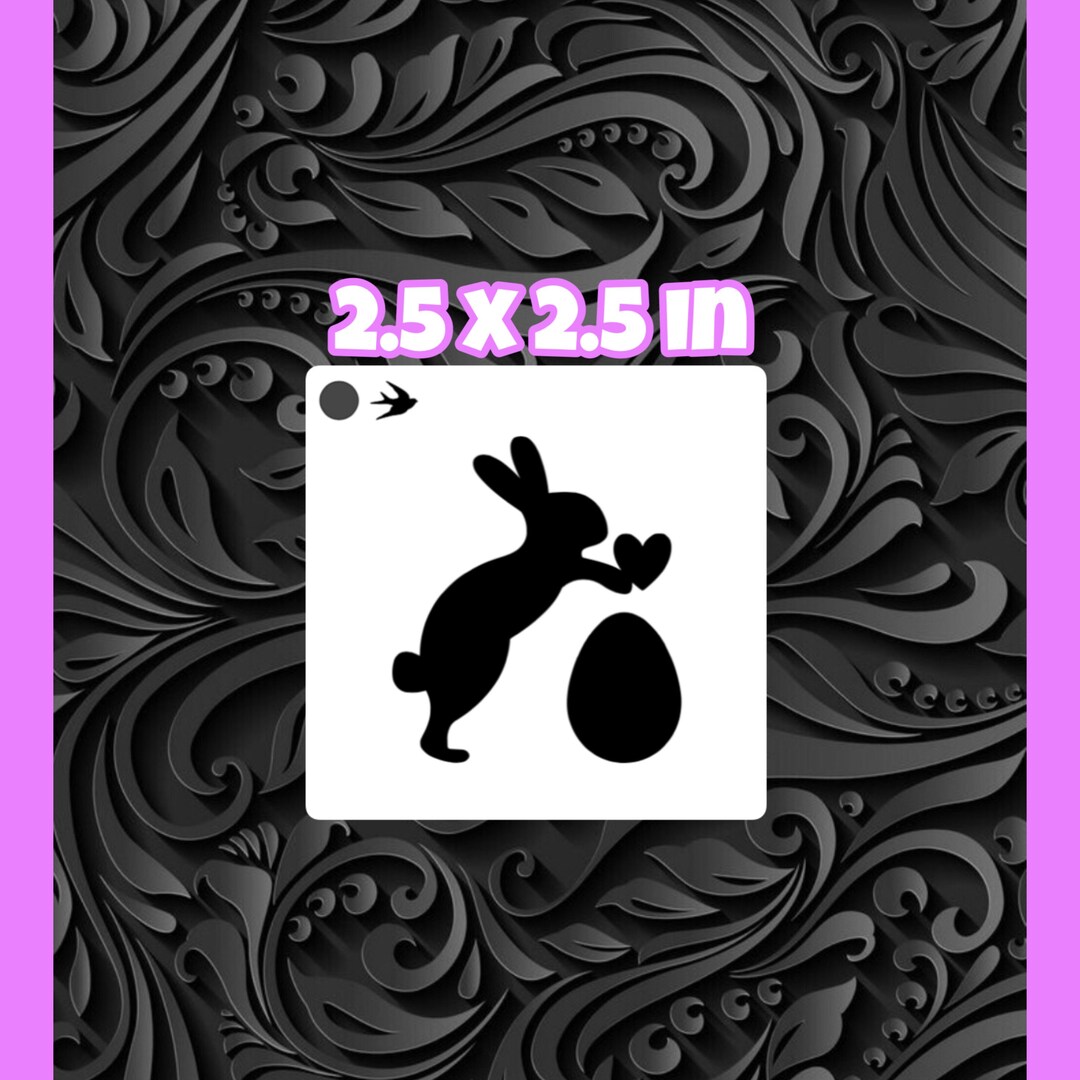 Bunny Love Face Painting Stencil - Etsy