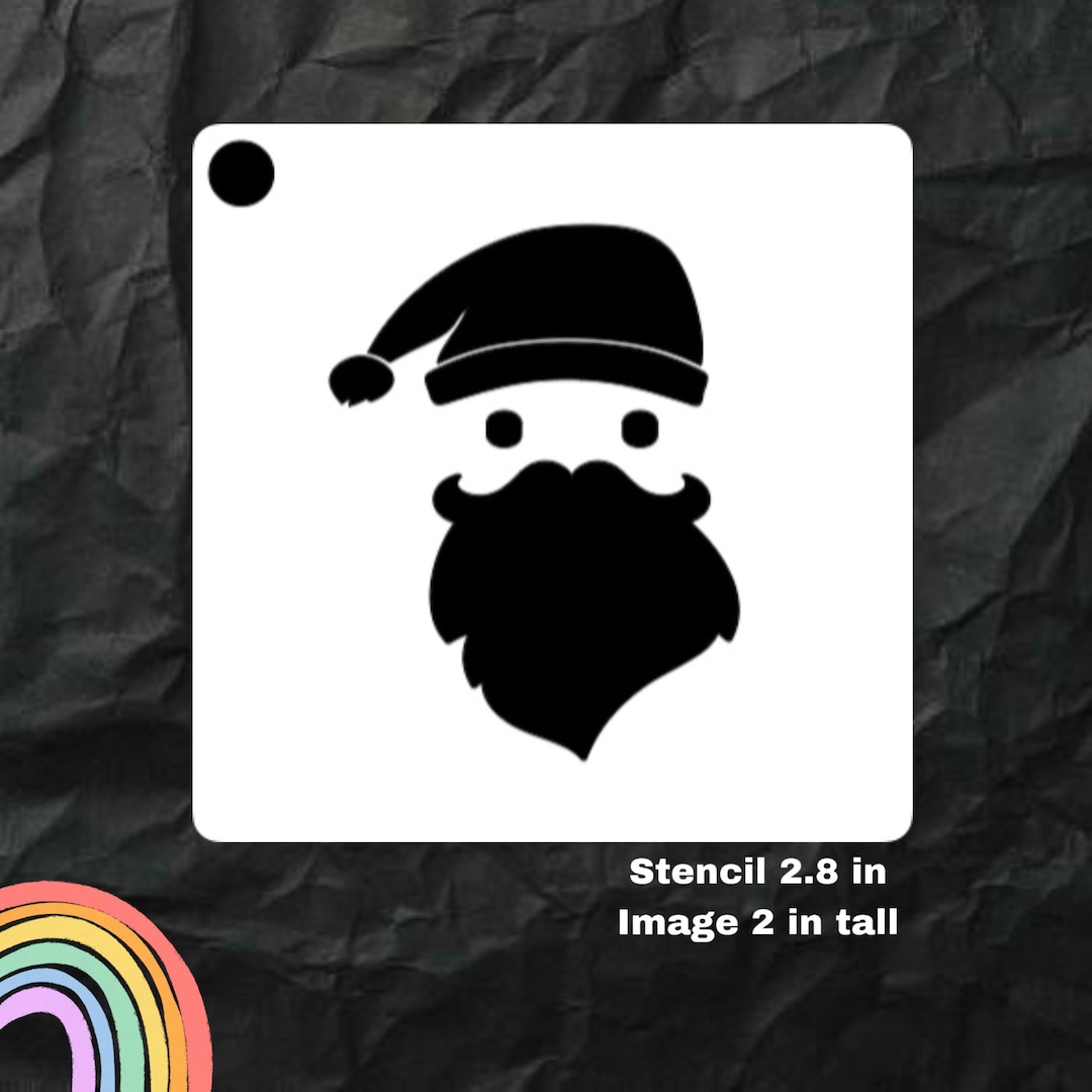 Santa Face Painting Stencil - Etsy