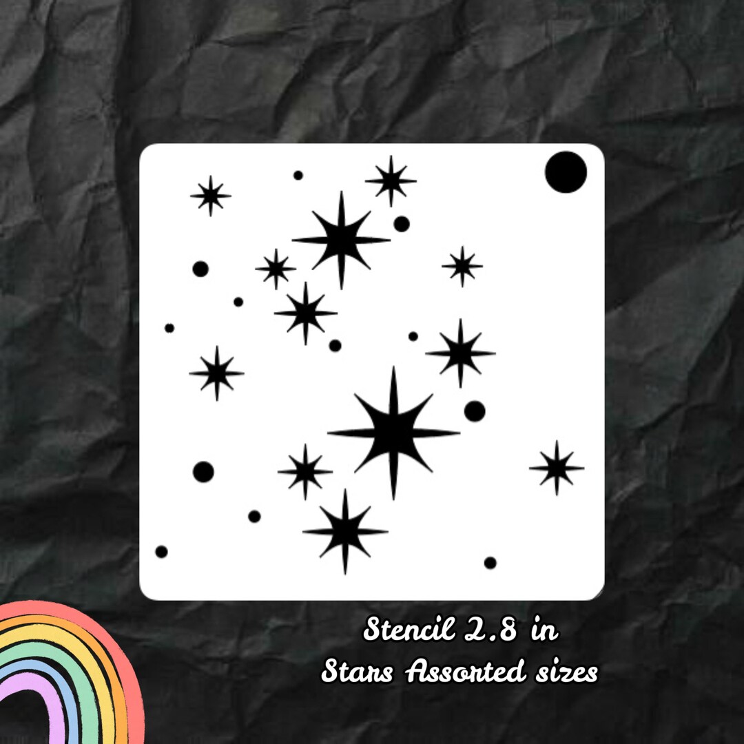 8 Point Stars Face Painting Stencil - Etsy