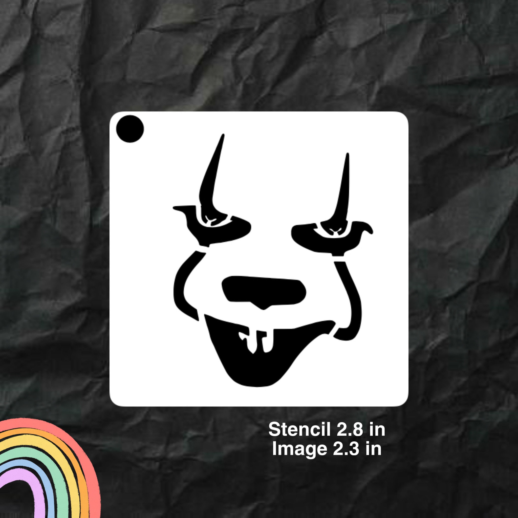 Crazed Clown Face Painting Stencil - Etsy