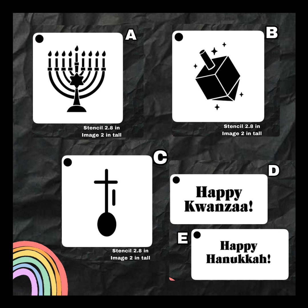 Hanukkah & Kwanzaa Face Painting Stencil - Etsy