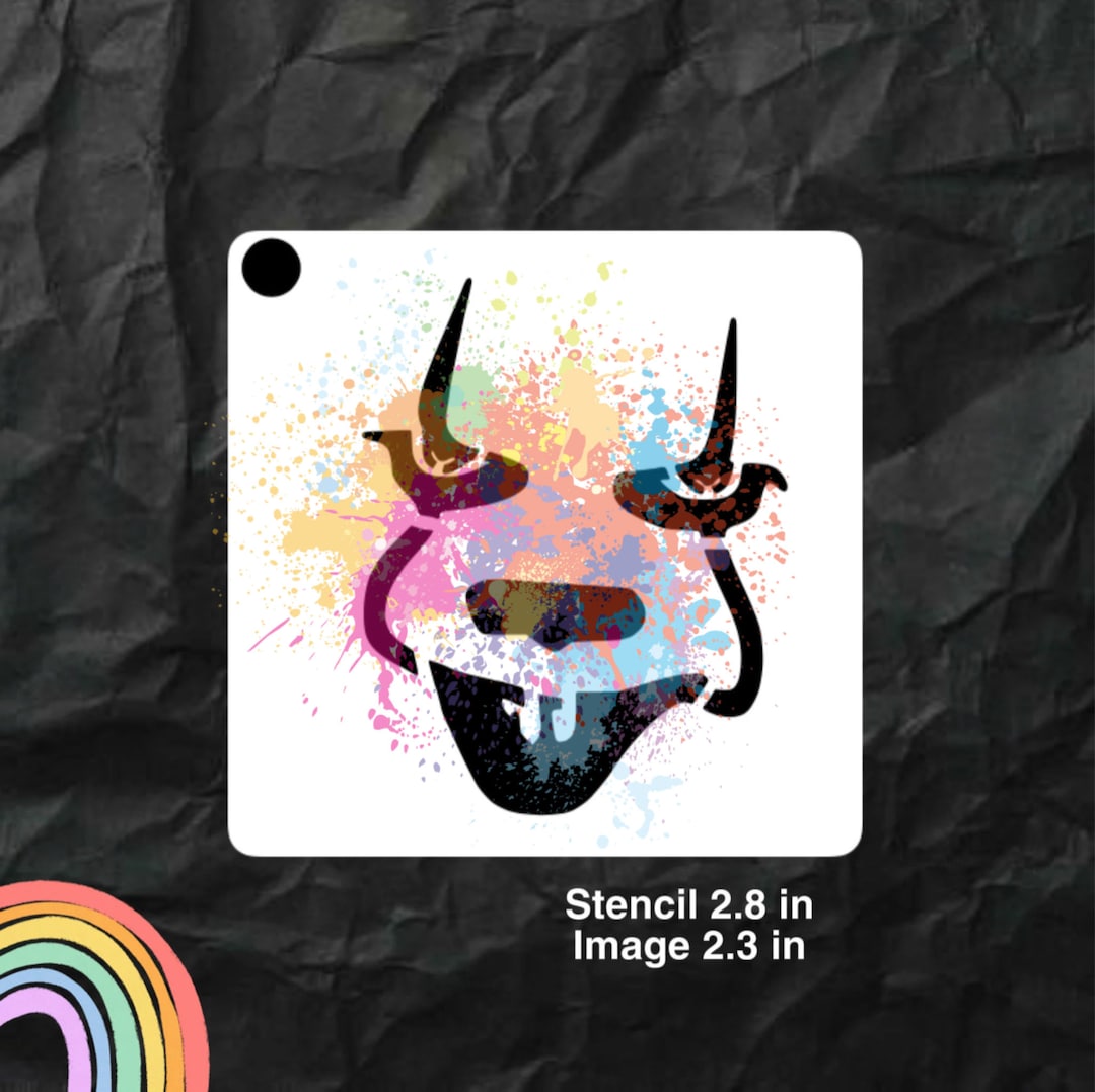 Crazed Clown Face Painting Stencil - Etsy