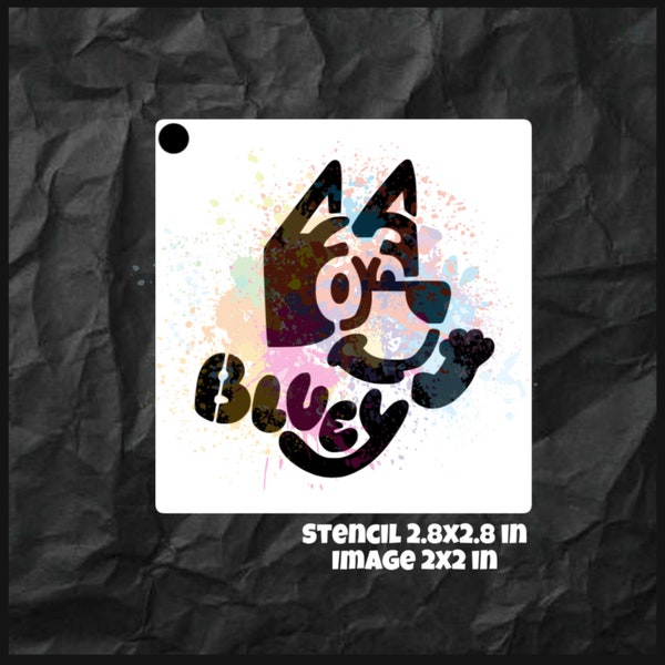 Bluey Face Stencil - Etsy