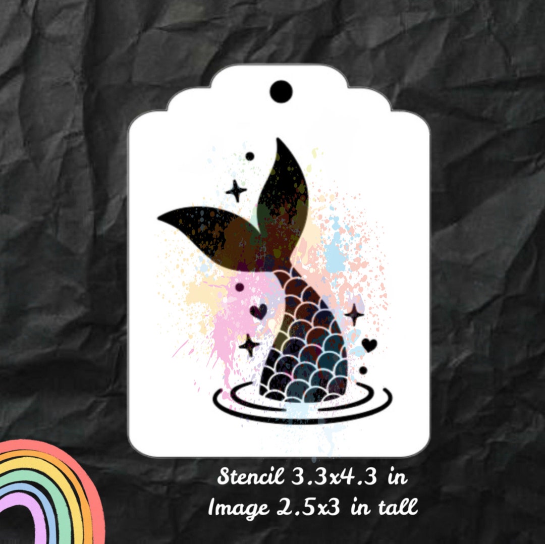 Mermaid Tail Face Painting Stencil - Large - Etsy